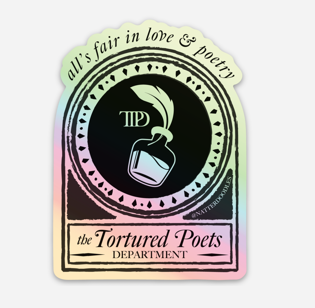 Sticker | The Tortured Poets Department - T. Swift – Blue Bare Merc. & Made