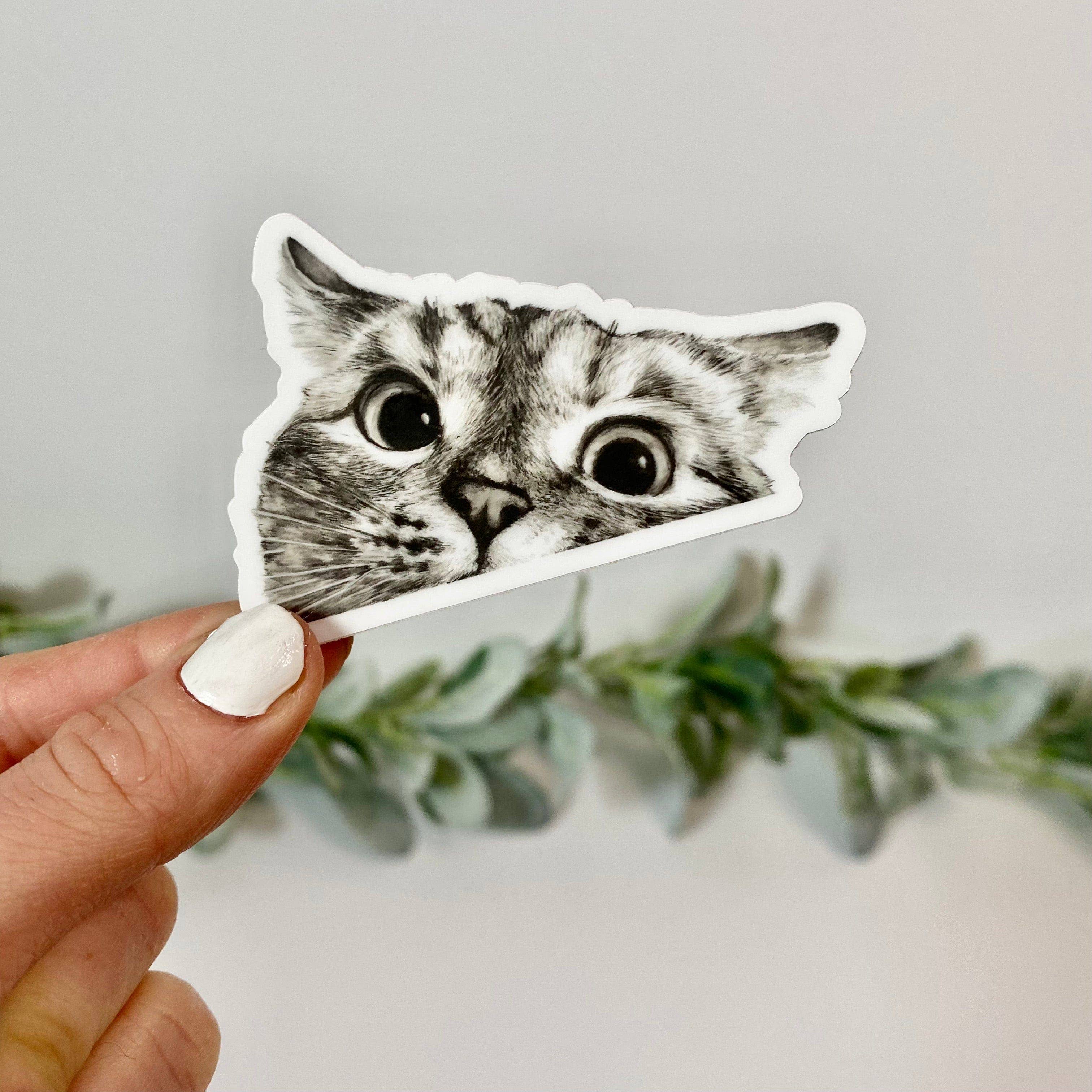 Sticker | Peeking Cat Stickers – Blue Bare Merc. & Made